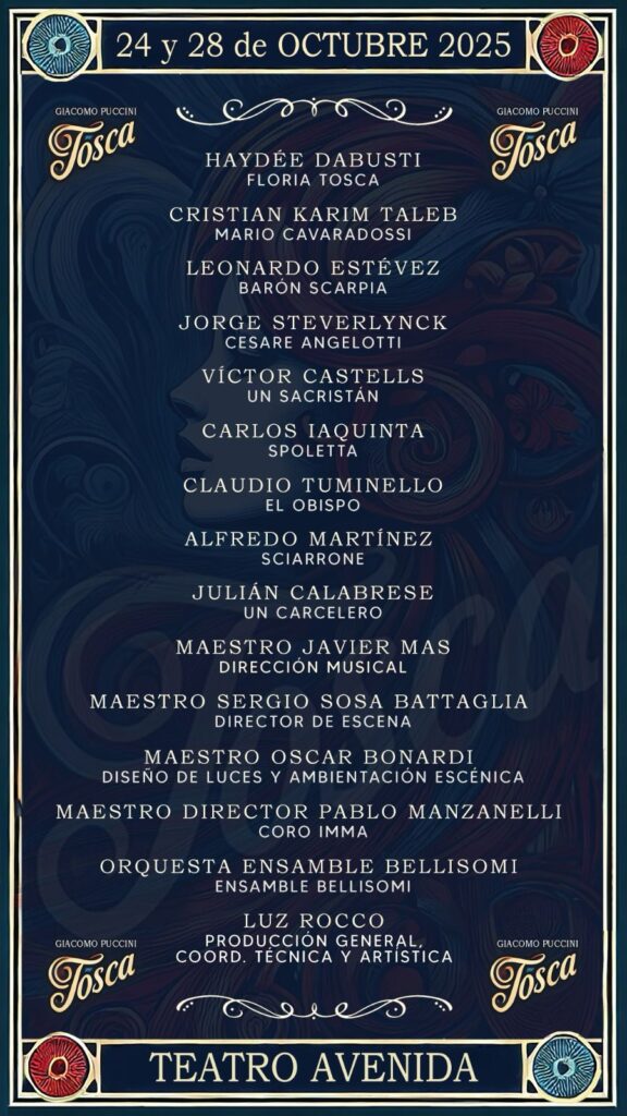 Tosca, un clásico en el Teatro Avenida - Negras & blancas
